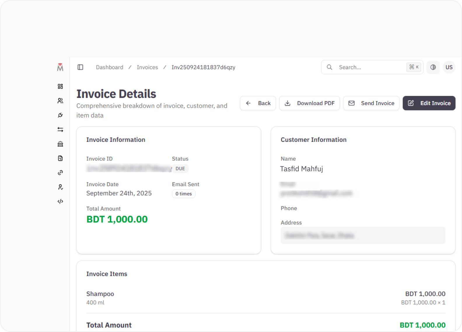 Payment Invoices | Moneybag